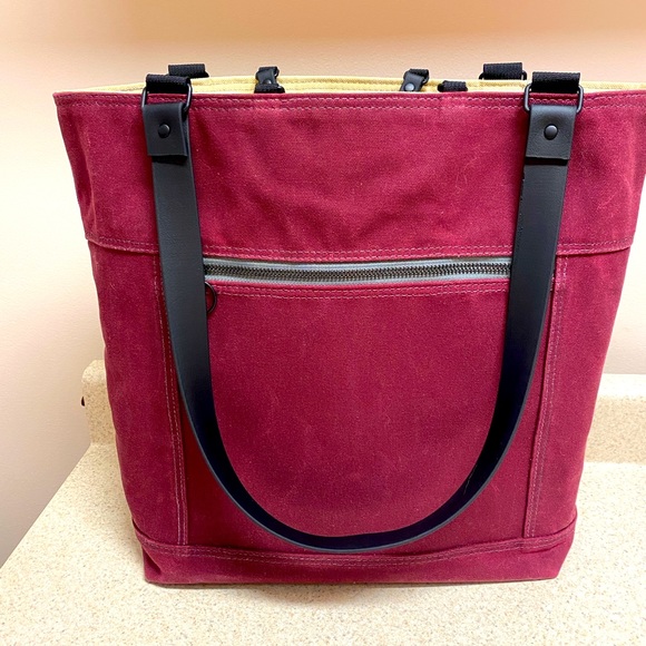 Moop | Bags | Moop Carrier Tote In Burgundy | Poshmark